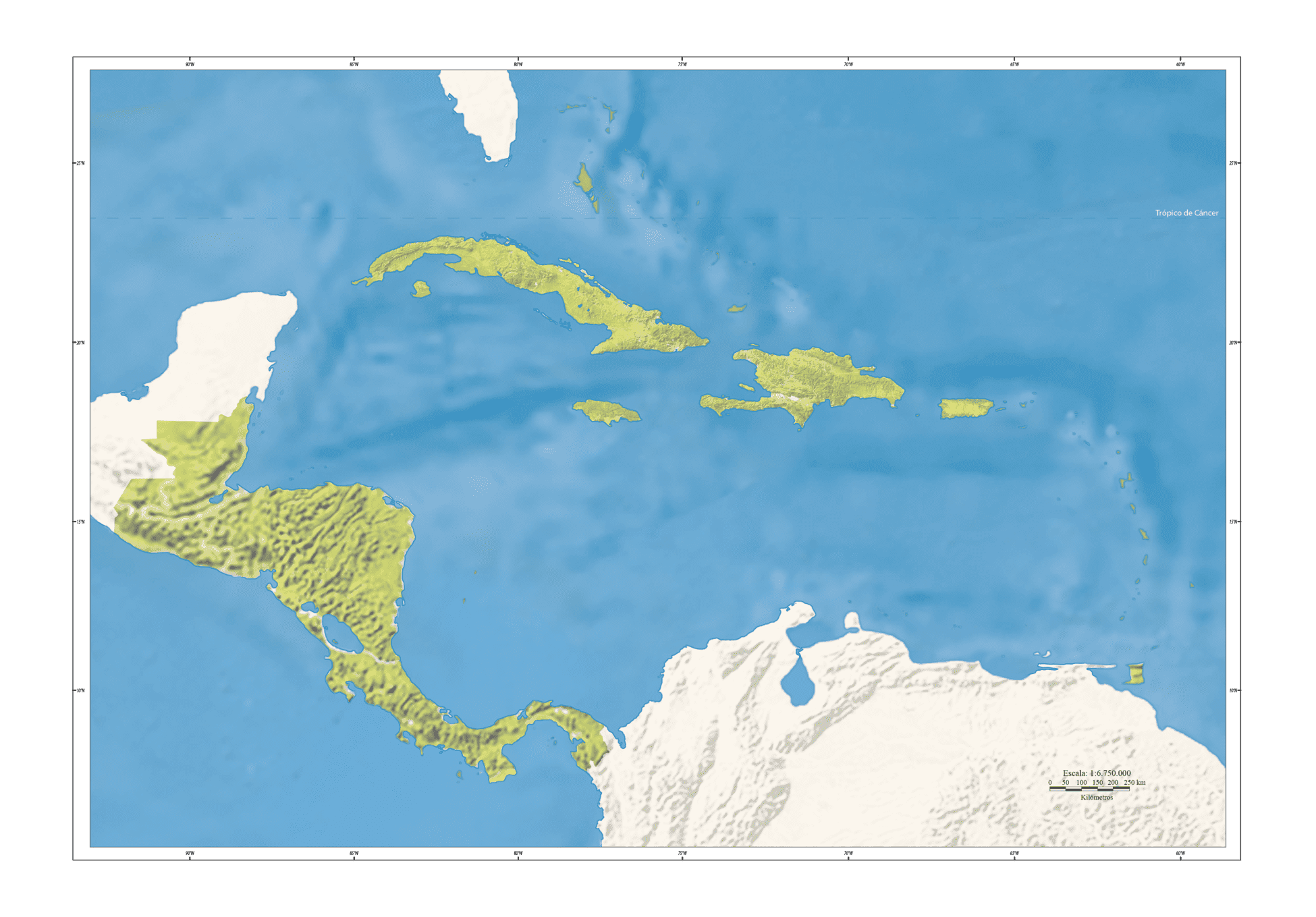 Aspecto Físico de Centro América y el Caribe – Atlas Planeta Azul